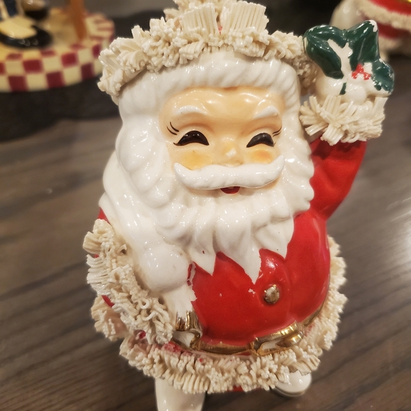 Vintage America | Holiday | Vintage 959 Napco Spaghetti Trim Santa ...